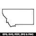 Montana State Outline Map: SVG, PNG, PDF Files (digital Download) - Etsy