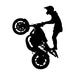 SVG Motorcycle One-wheeling Stunt Silhouette Vector Design Commercial ...