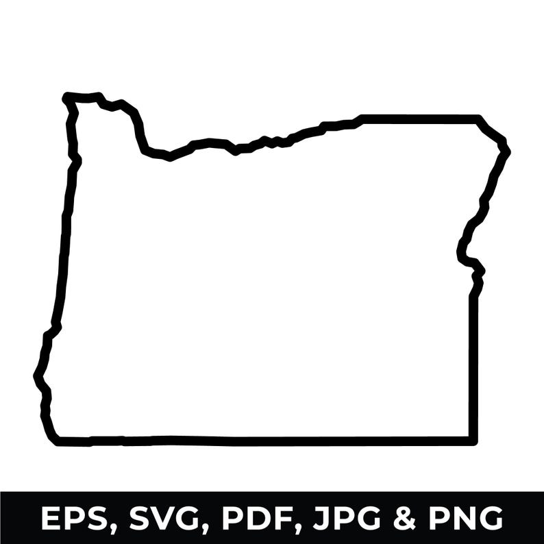 Oregon State Outline SVG, Oregon Map Clipart, Oregon Outline PNG ...