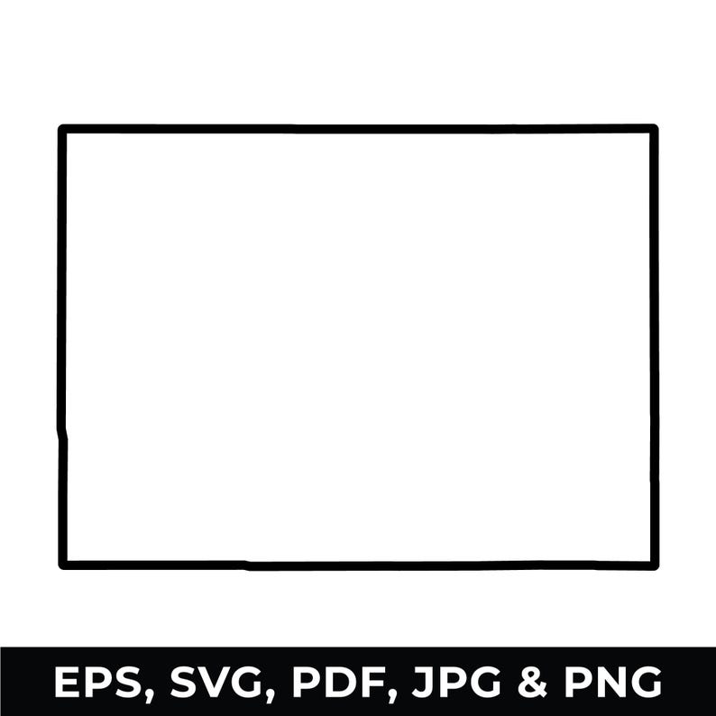 Colorado State Outline: Map Clipart SVG, PNG, PDF (digital Download) - Etsy