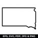 South Dakota State Outline Map (digital Download) - Etsy