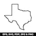 Texas State Outline Clipart: Scalable Vector (digital Download) - Etsy