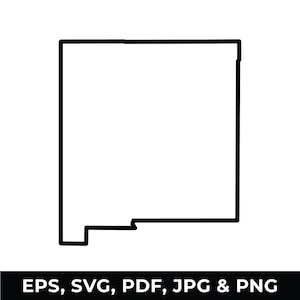New Mexico State Outline SVG, New Mexico Map Clipart, New Mexico ...