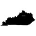 Kentucky Map Vector Silhouette, State Capital Frankfort Marked, SVG Cut ...