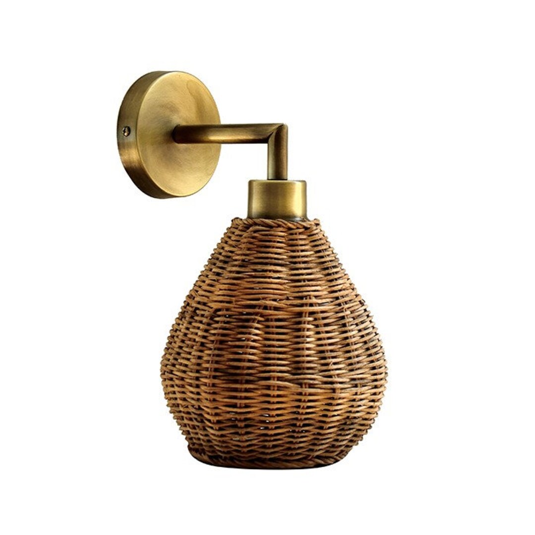 Bamboo Sconce Rattan Sconce Wooden Chandelier Chandelier Lamp Geometric ...