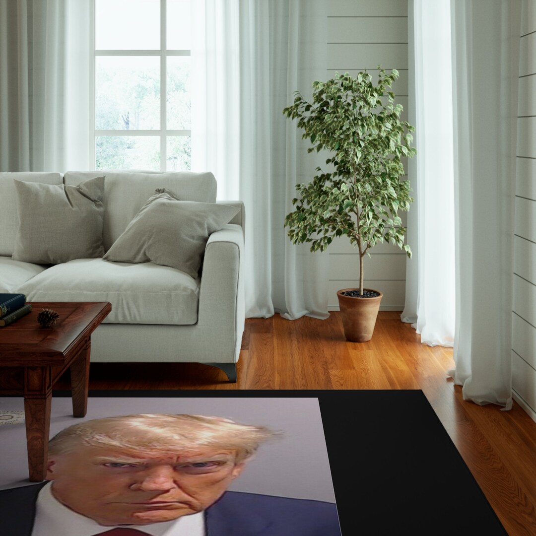 Trump Mugshot Rug Donald Trump Mugshot Home Decor Trump - Etsy
