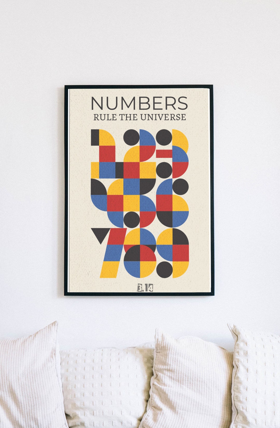 DIGITAL DOWNLOAD! Numbers Rule the Universe Wall Art, Eclectic Retro ...