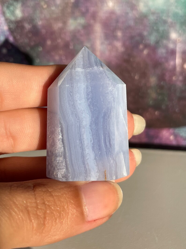 Mini Blue Lace Agate Tower - Etsy