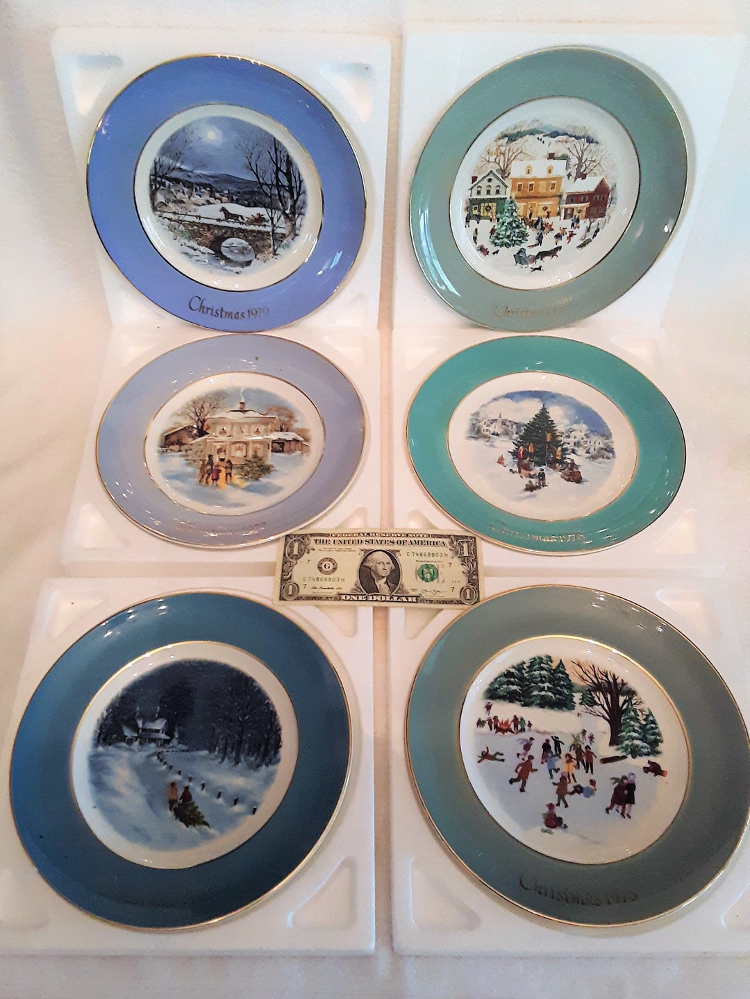 Vintage Avon Christmas Plates - Etsy