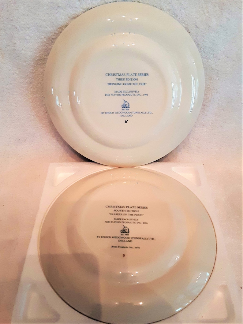 Vintage Avon Christmas Plates - Etsy