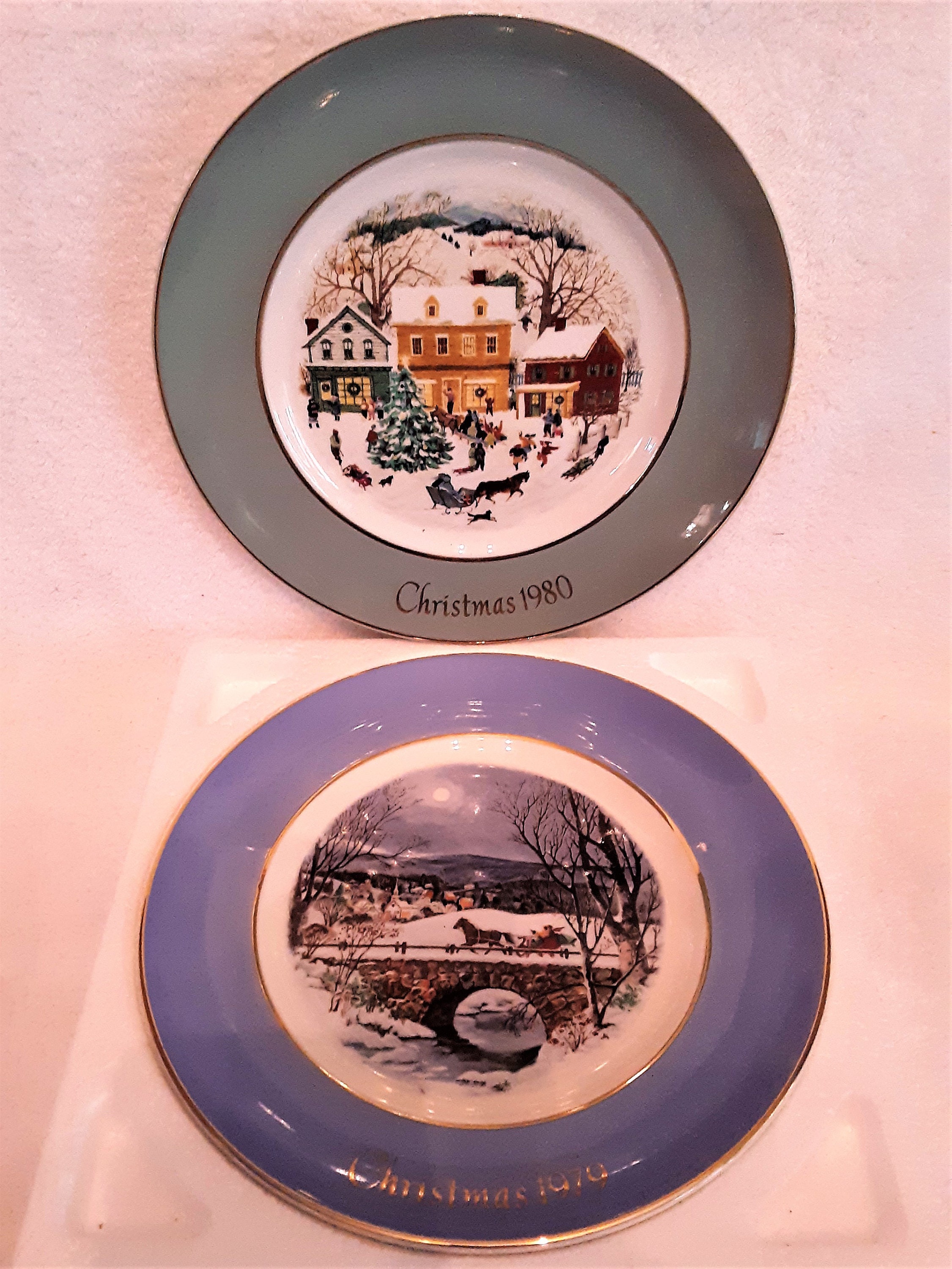 Vintage Avon Christmas Plates - Etsy