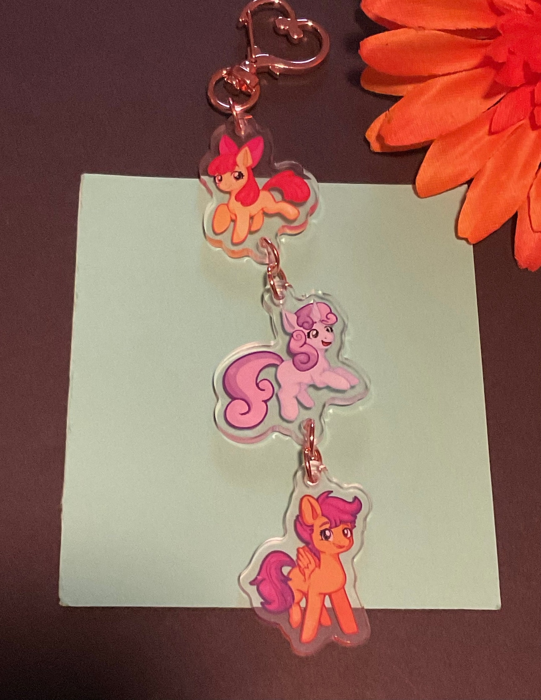 Mlp My Little Pony Cutie Mark Crusaders Triple Keychain Dangle Merch ...