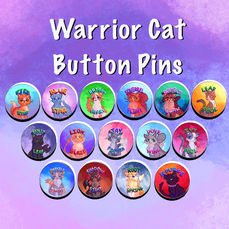Warrior Cat Pin - Etsy