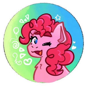 Mlp My Little Pony Button Pins Ponies Derpy Hooves Rainbow Dash Flutter ...