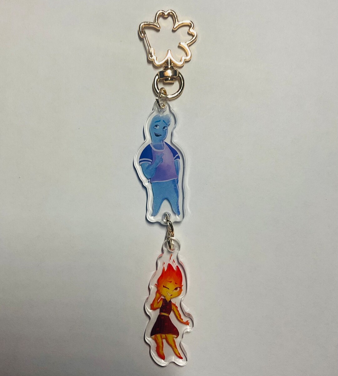 Elemental Pixar Ember and Wade Keychain - Etsy
