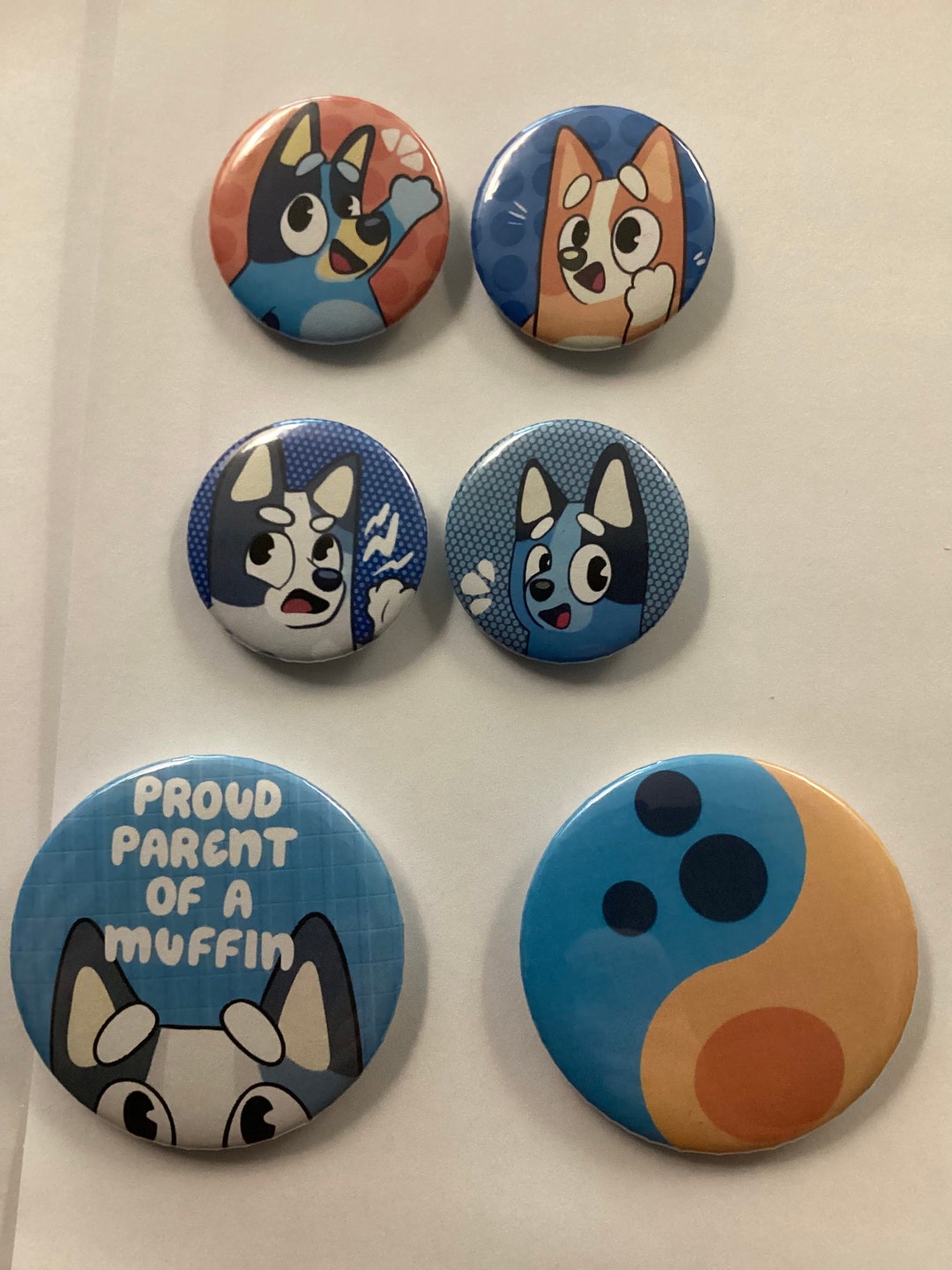 Bluey Bingo Muffin Socks Heeler Button Pins Puppy Dog Merch - Etsy