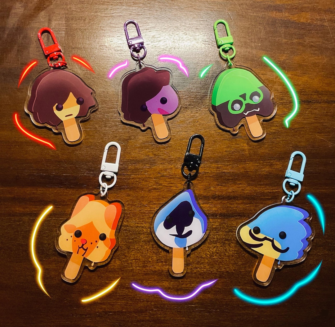 Deltarune Popsicle Keychain Double Sided Characters Kris Dreemur Susie ...
