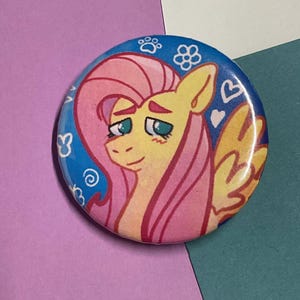 Mlp My Little Pony Button Pins Ponies Derpy Hooves Rainbow Dash Flutter ...