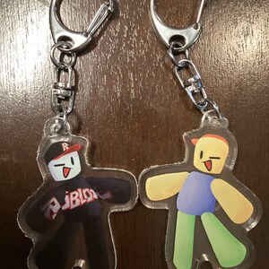 Noob and Guest Keychain Roblox Gaming Merch - Etsy