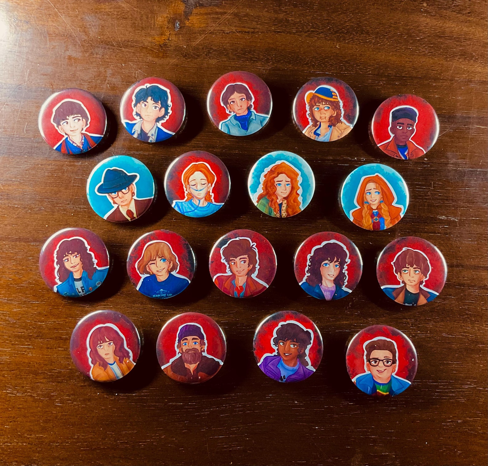 ST Characters Season 5 Button Pins Abnormal Odd Things - Etsy
