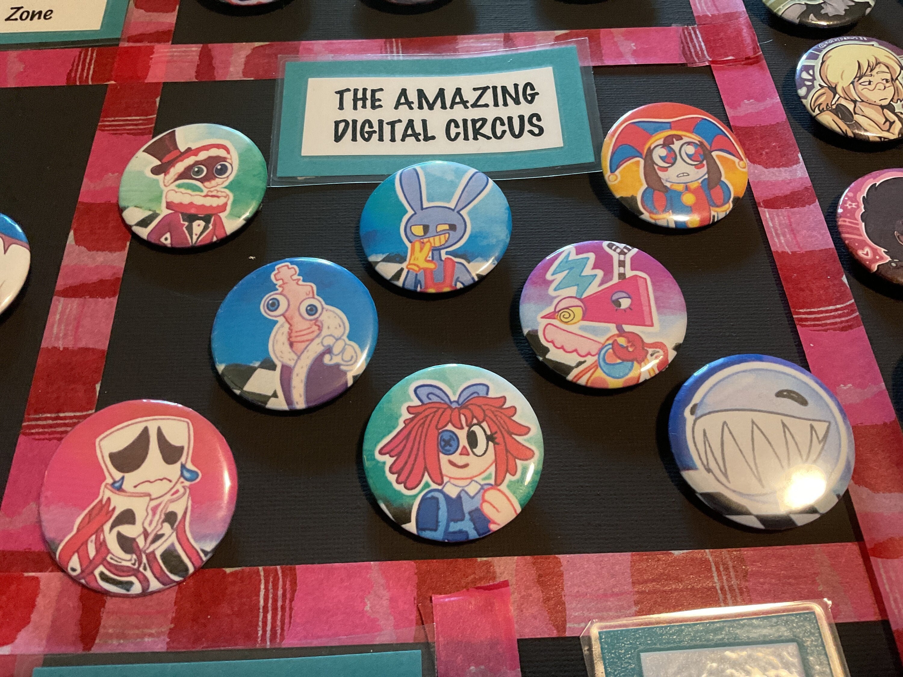 The Amazing Digital Circus FAN MADE Pins Clown Youtube Show Buttons - Etsy