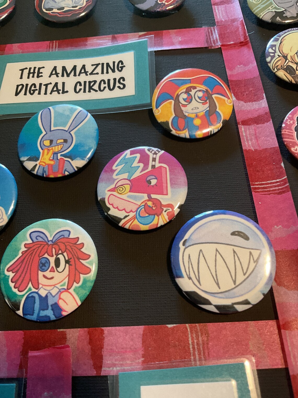The Amazing Digital Circus FAN MADE Pins Clown Youtube Show Buttons - Etsy