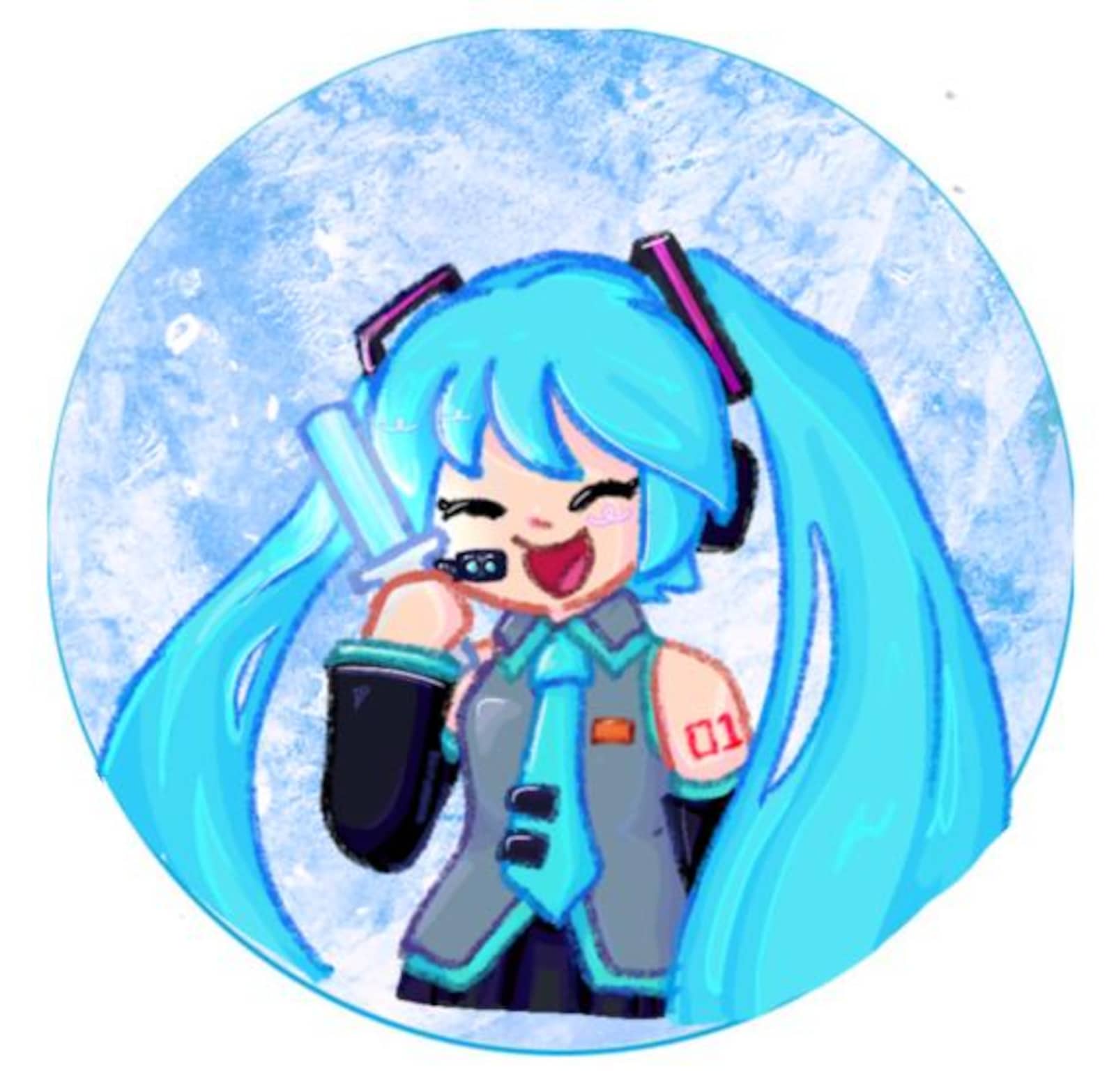 Vocaloid Hatsune Miku Button Pin Fanart - Etsy