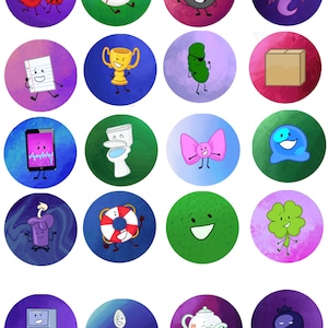 5 Mystery Object Show Button Pin Bundle 5 Random Pins Object Show Bfdi ...