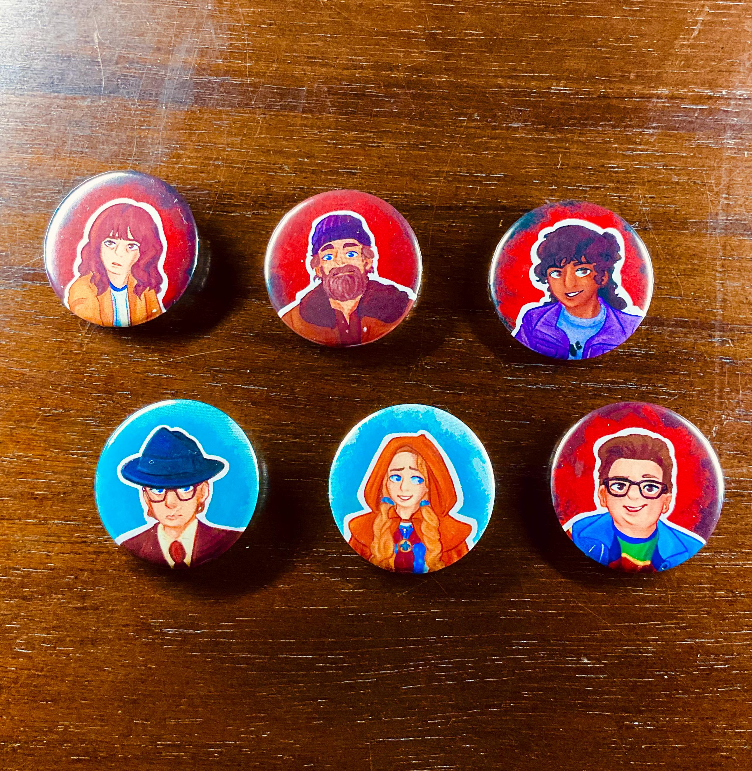 ST Characters Season 5 Button Pins Abnormal Odd Things - Etsy