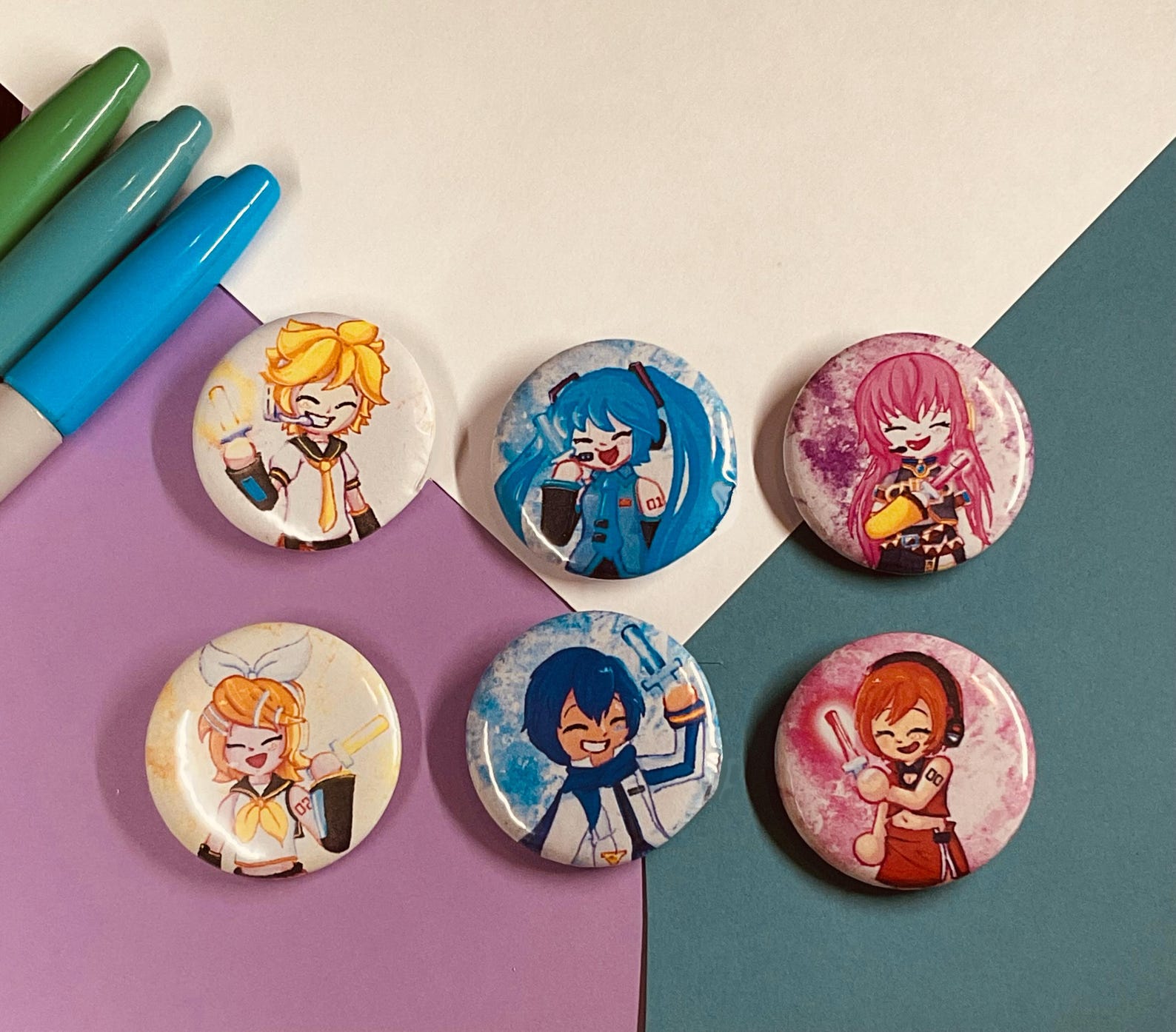Vocaloid Hatsune Miku Button Pin Fanart - Etsy