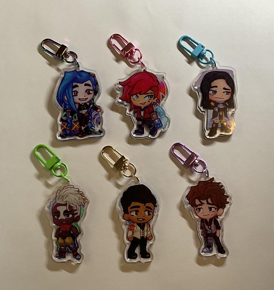 Arcane Character Keychains Preorder Jinx Vi Powder Ekko Caitlyn Jayce ...
