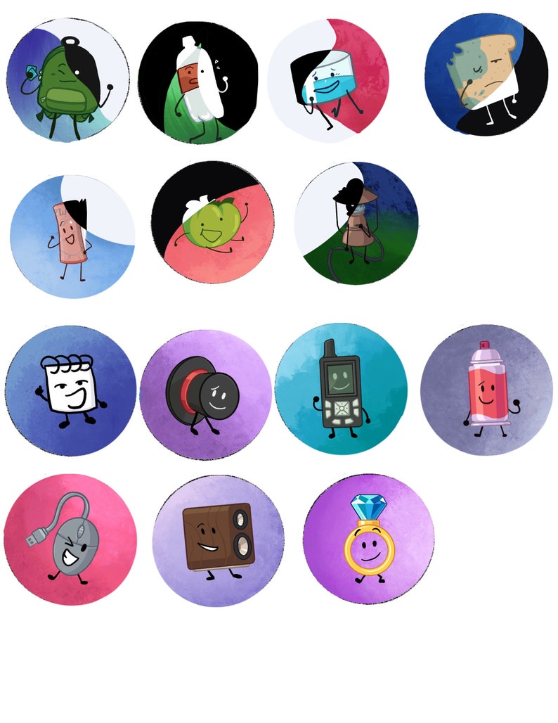 5 Mystery Object Show Button Pin Bundle 5 Random Pins Object - Etsy