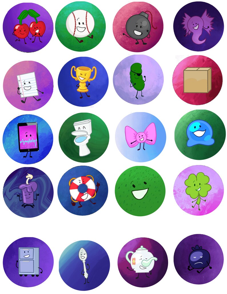 Inanimate Insanity Object Show Button Pins Fanart Osc Etsy