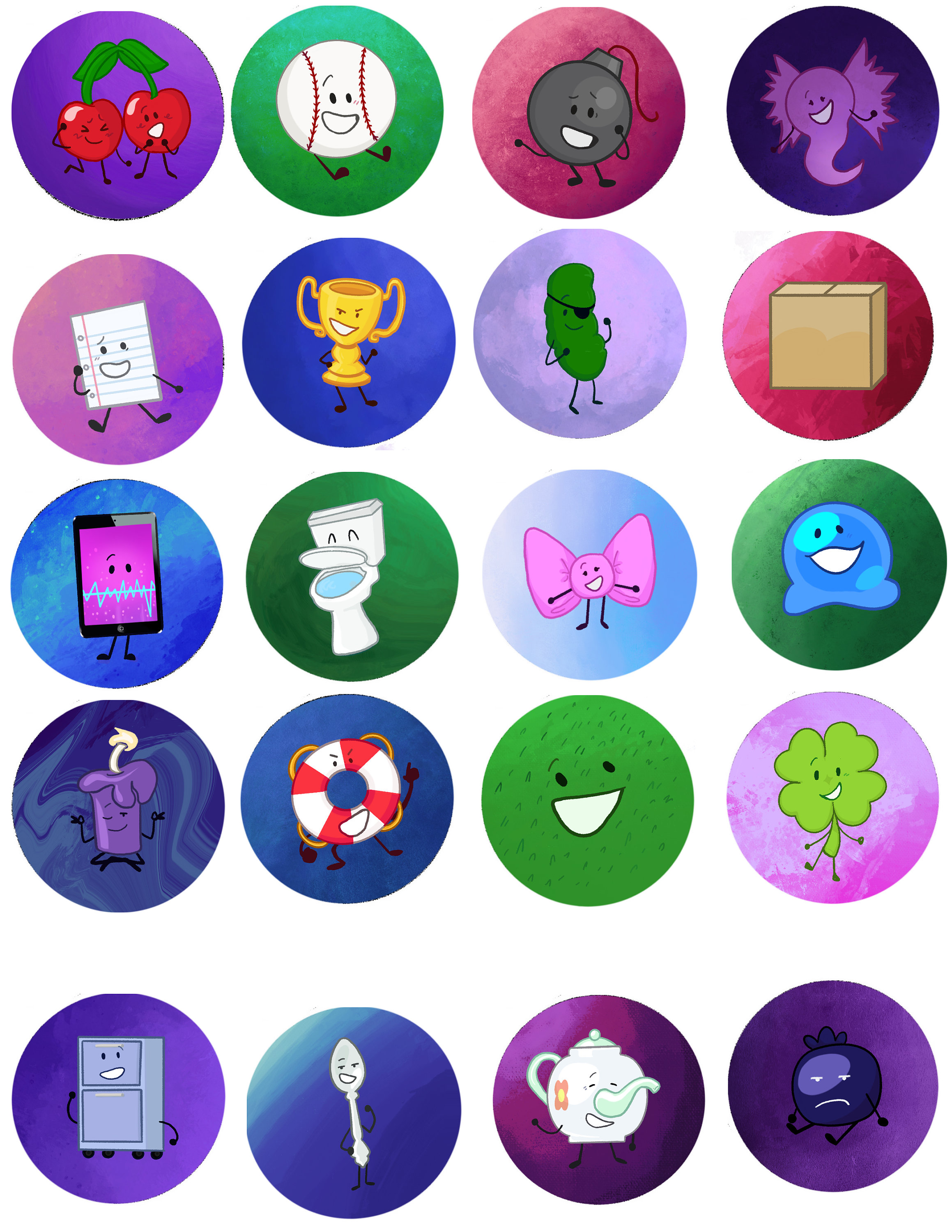 Inanimate Insanity Object Show Button Pins Fanart OSC - Etsy