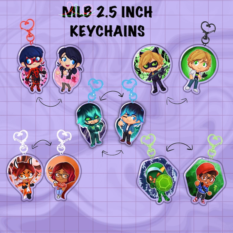 Bug and Cat Hero Show Inspired Fanart Keychains - Etsy