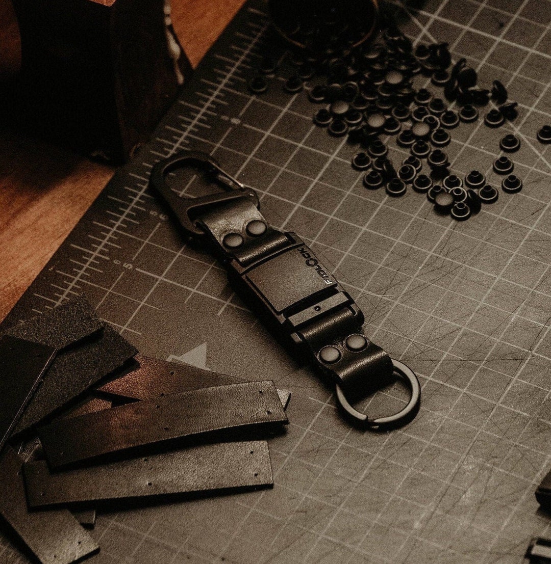 Leather Fidlock Keychain EDC Every Day Carry Gift for Men Gift for ...