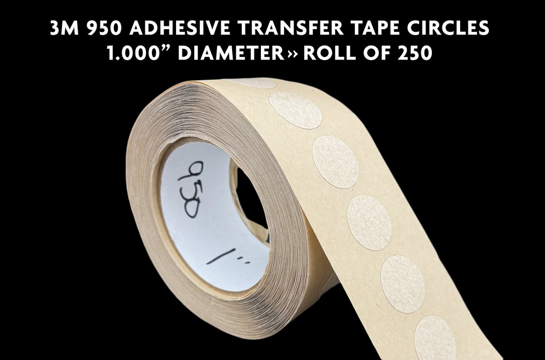 3M 950 Adhesive Transfer Tape Circles, 1.000" Diameter, 5 Mil >> Roll ...