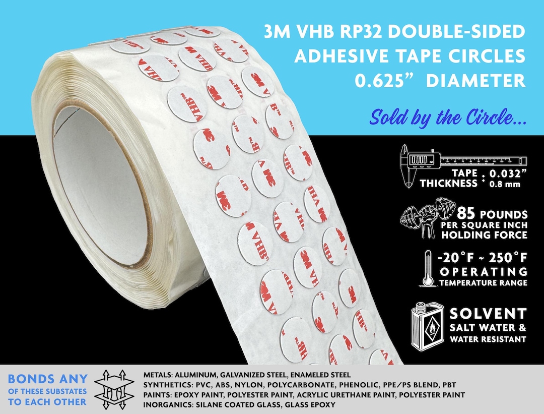 Sold by the Circle: 3M VHB RP45 Double-sided Adhesive Circles, 1.500 ...