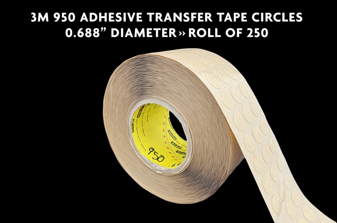 3M 950 Adhesive Transfer Tape Circles, 0.688" Diameter, 5 Mil >> Roll ...