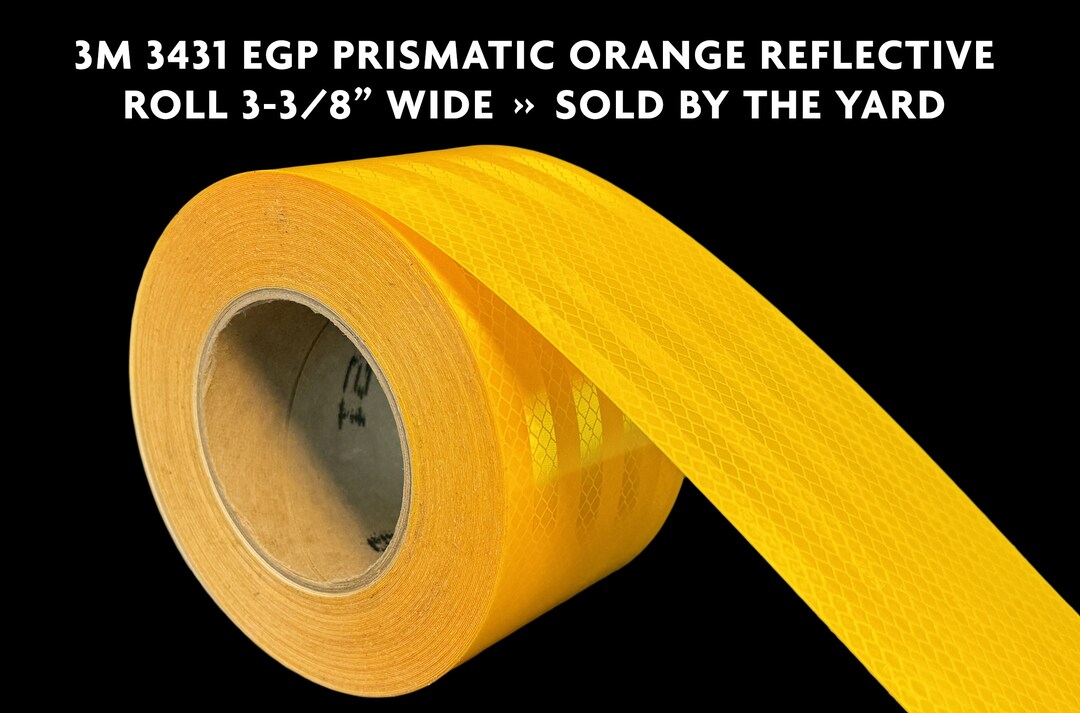 3M 3431 Engineer Grade Prismatic Reflective Tape (EGP), Orange, 3-3/8 ...