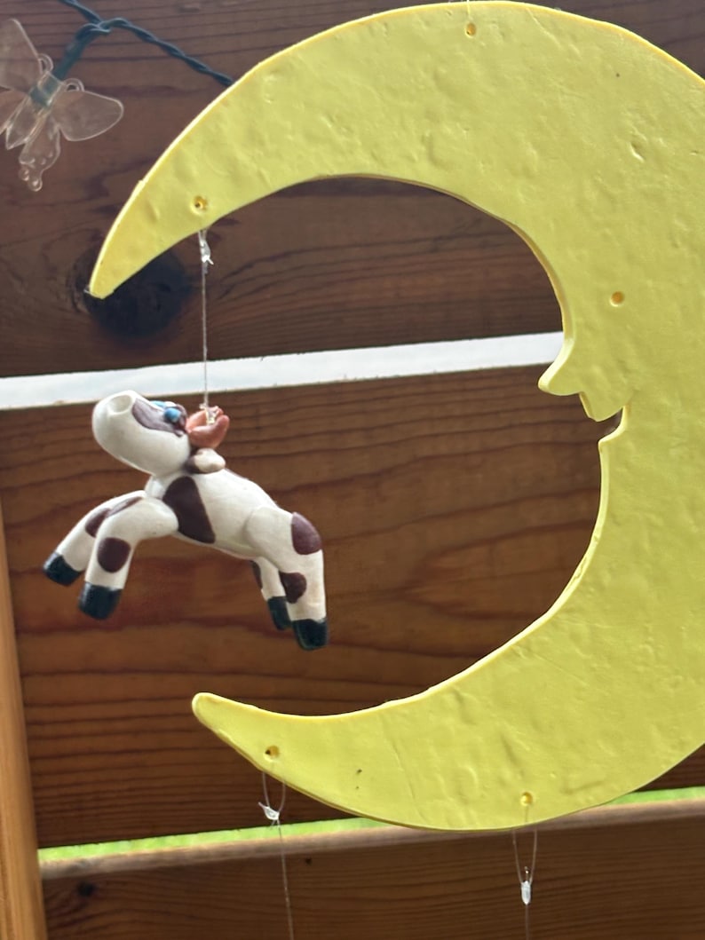 Cow Jumping Over the Moon Mobile - Etsy