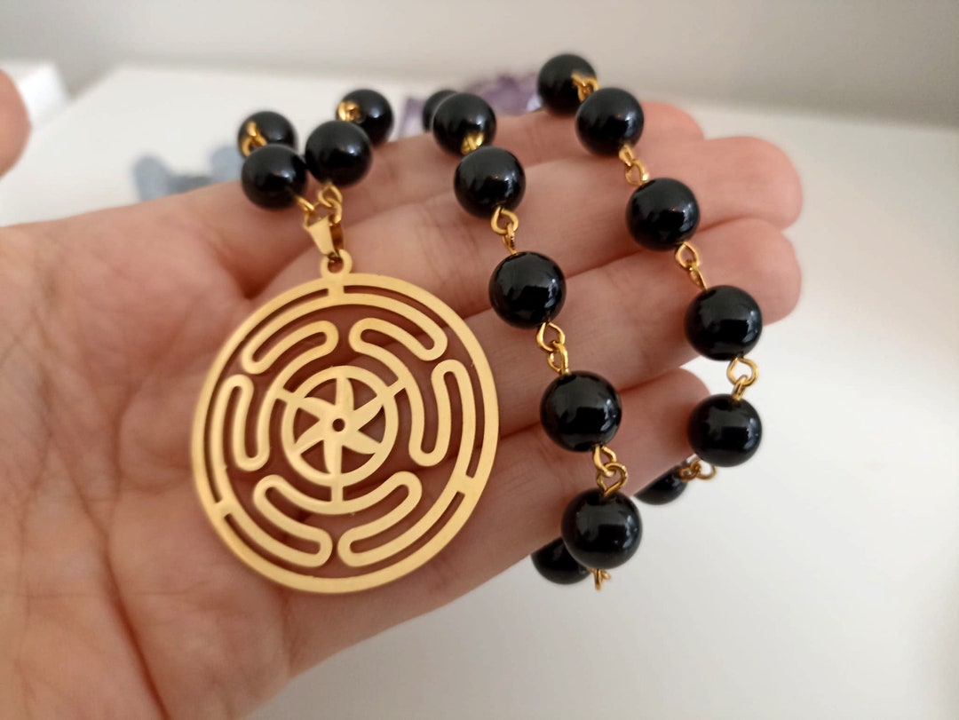 Hekate Golden Strophalos Collar Hecate Símbolo Colgante - Etsy México