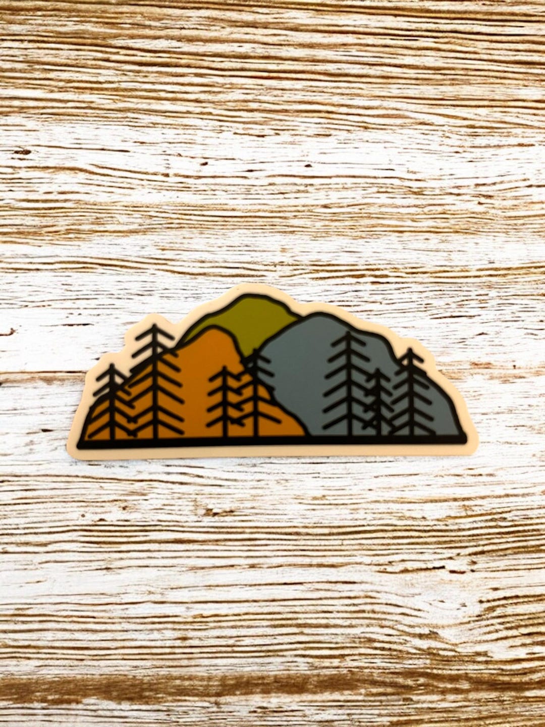 Mountains and Trees Sticker - Etsy