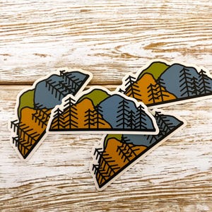 Mountains and Trees Sticker - Etsy