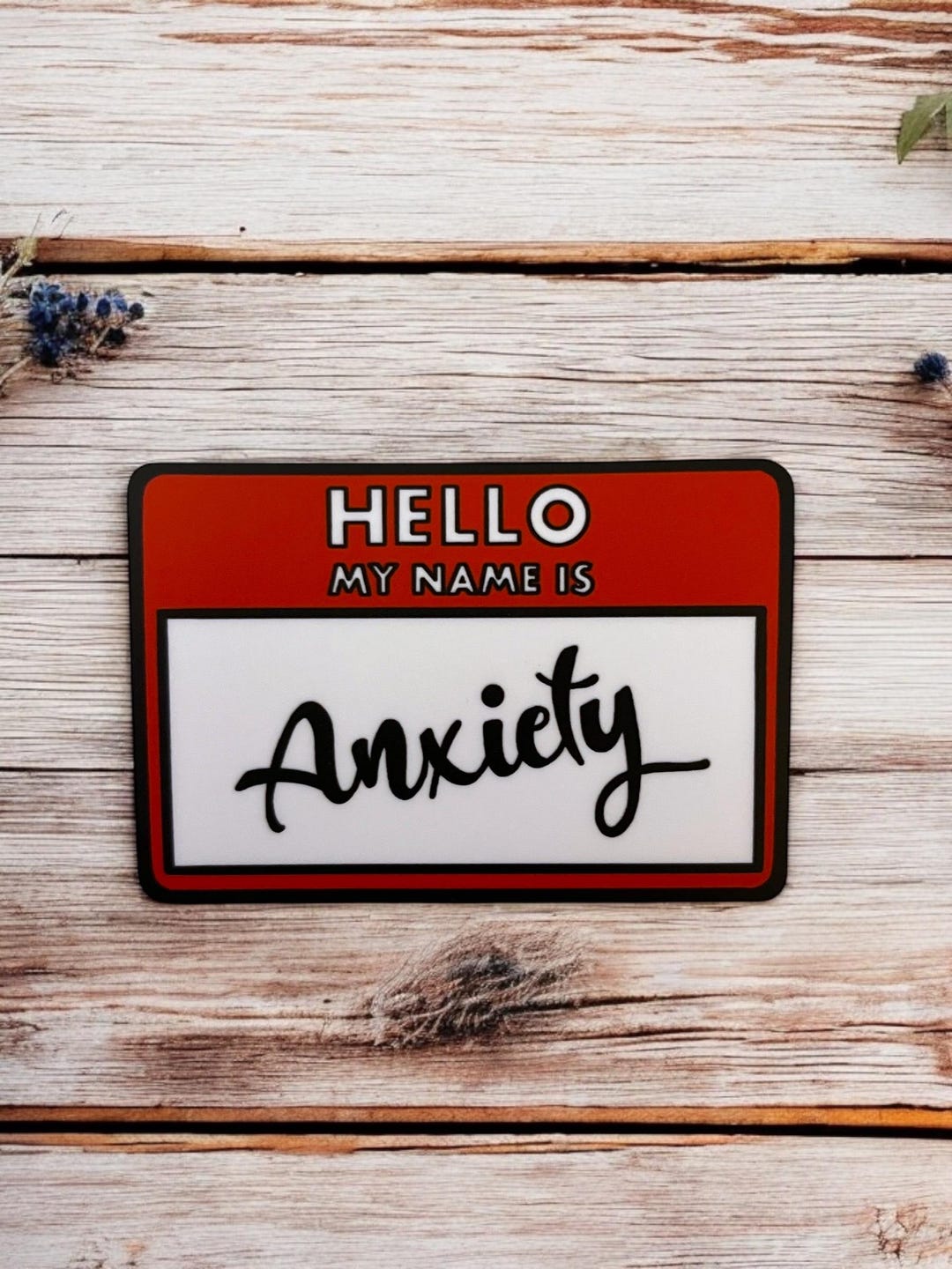 Hello My Name is Anxiety Sticker - Etsy