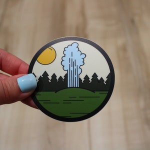 Yellowstone National Park / Old Faithful Sticker - Etsy