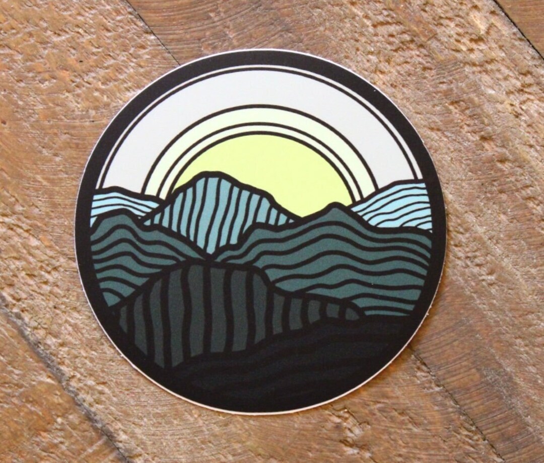 Smoky Mountain National Park / Rolling Hills Sticker - Etsy