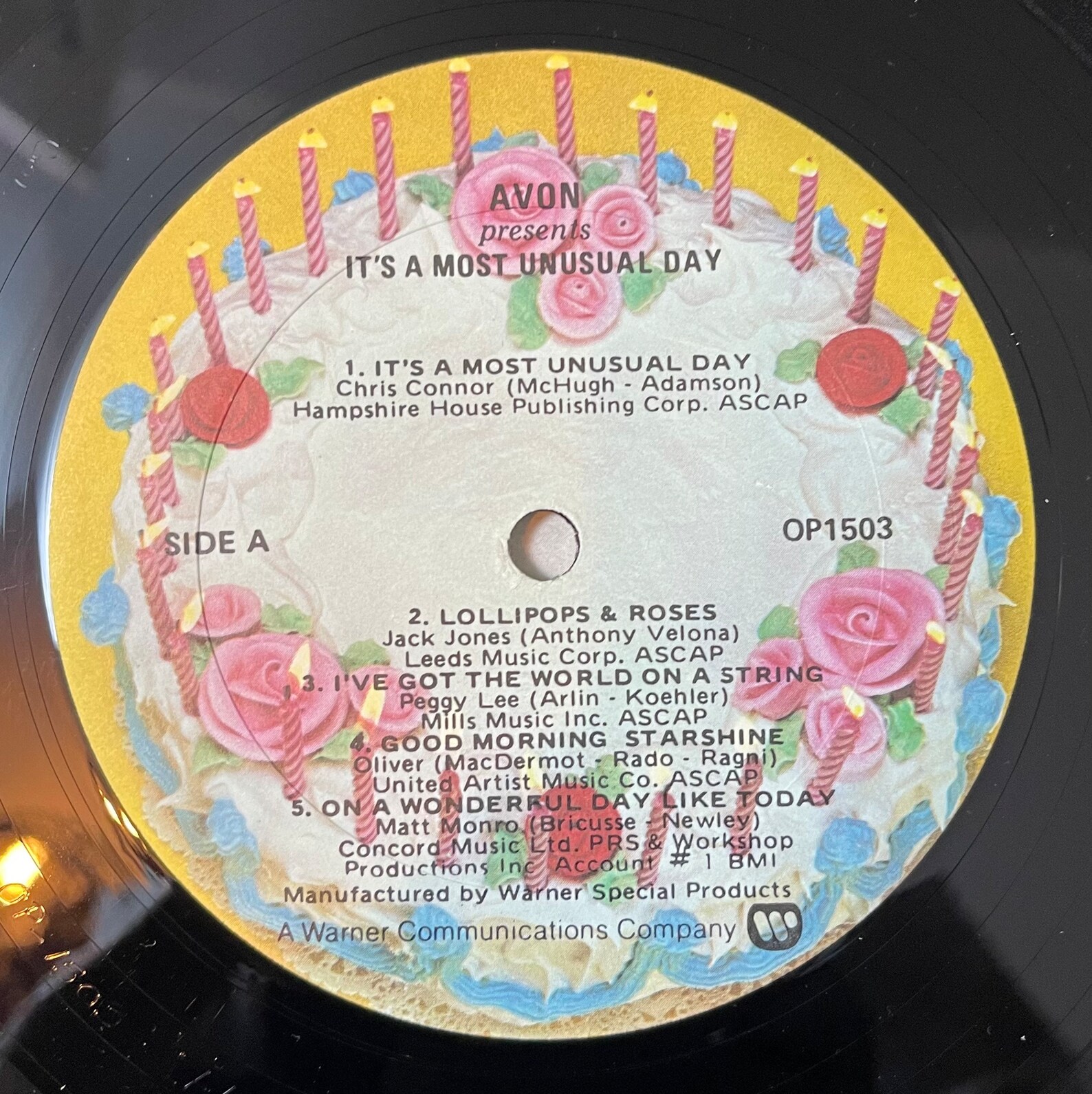 Vintage Vinyl Various Artists Avon A Most Unusual Day 1979 Pop/vocal ...