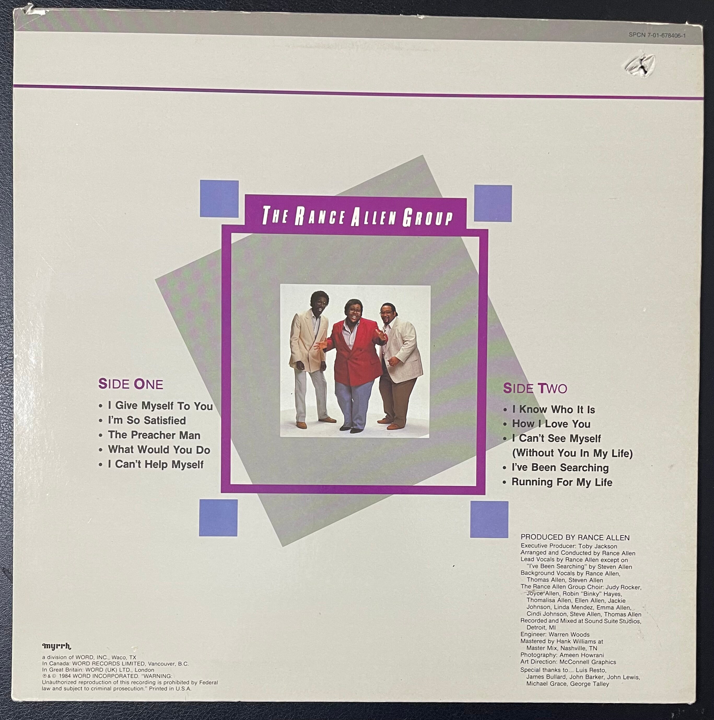 Vintage Vinyl the Rance Allen Group I Give Myself to You Gospel/funk ...