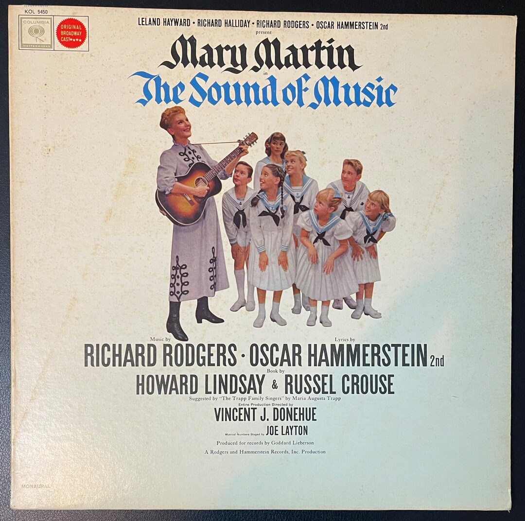 Vintage Vinyl Richard Rodgers Mary Martin the Sound of Music KOL 5450 ...